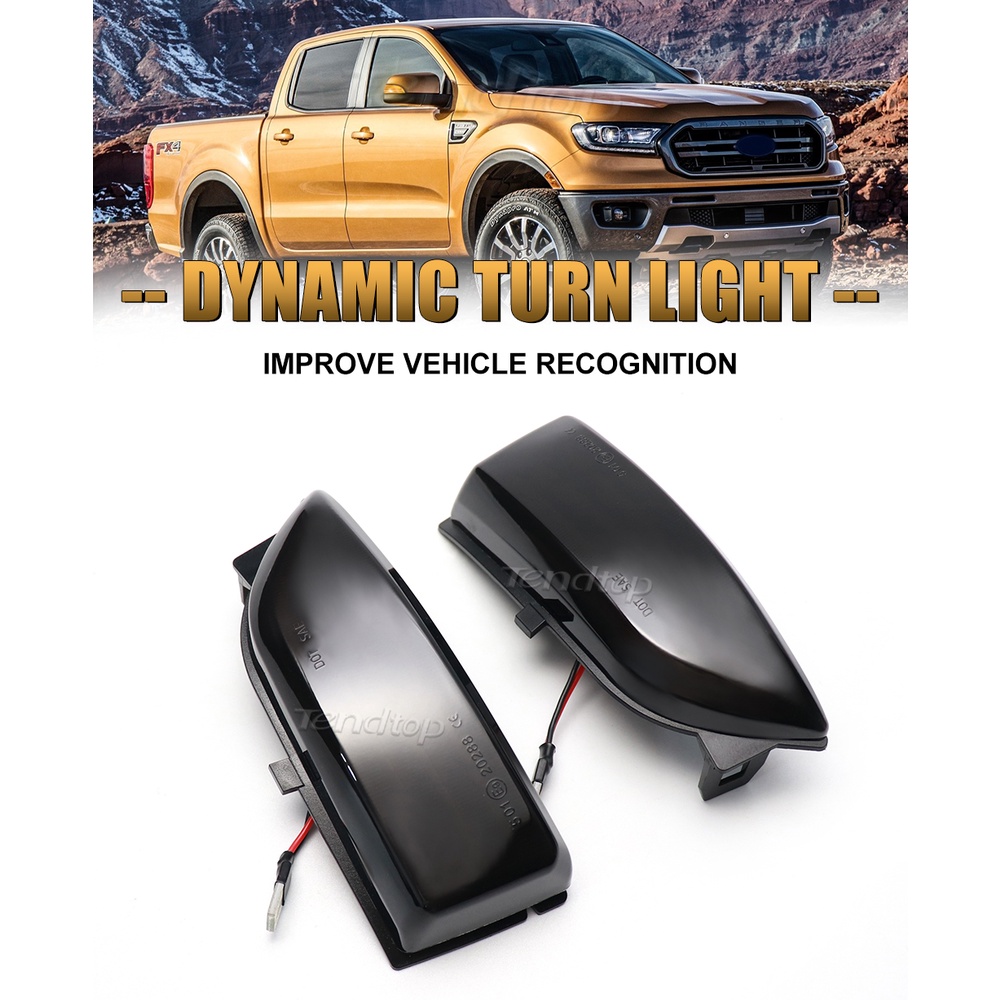 For Ford Everest 2015-2019 Ranger T6 Raptor Wildtrak LED Dynamic Turn ...