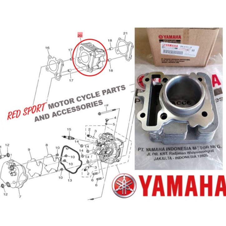 CYLINDER BLOCK for MIO i 125 / mio i 125s / mio soul i 125 GT YAMAHA ...