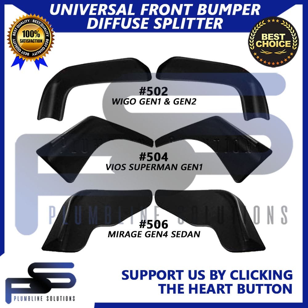 Universal Aero Car Diffuser 3 KINDS / 502 504 506 Universal Aero Car ...