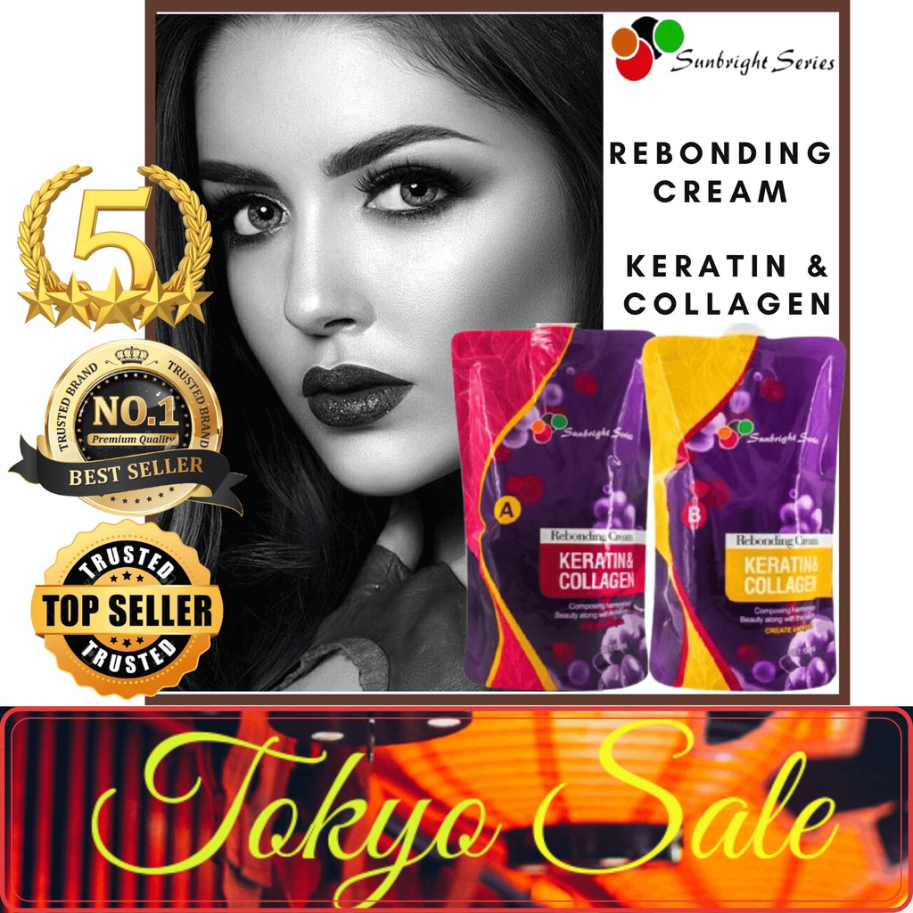 Authentic Sunbright Series Keratin and Collagen Rebonding Cream 1000ml ...