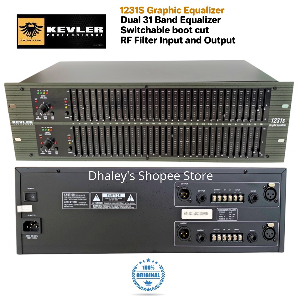 Original Kevler 1231S Graphic Equalizer Dual 31 Band Equalizer Kevler Equalizer 1231S Equalizer ...