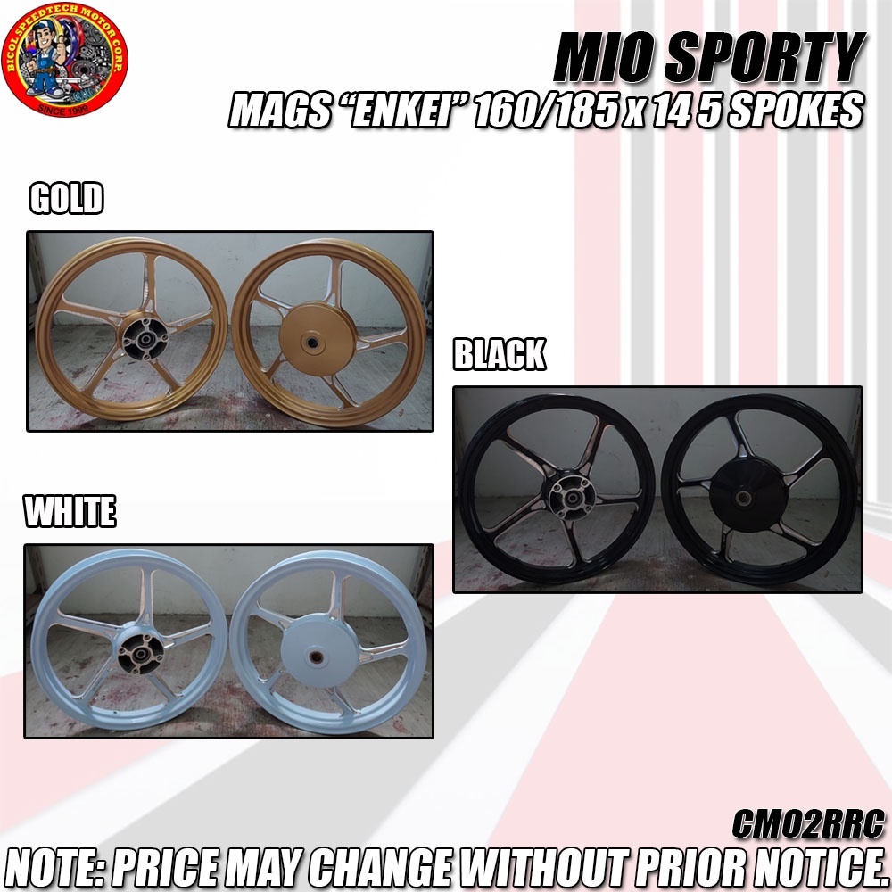 MIO SPORTY MAGS "ENKEI" 160/185 X 14 5 SPOKES (CM02RRCE, CM02RRCF ...