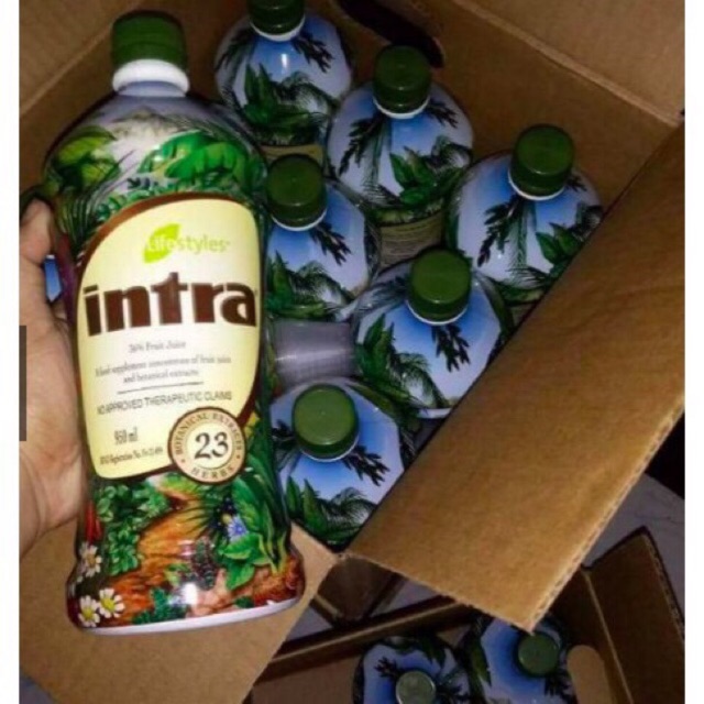 One (1) Box of Intra Juice Lifestyles Intra Fruit Juice & Botanical ...