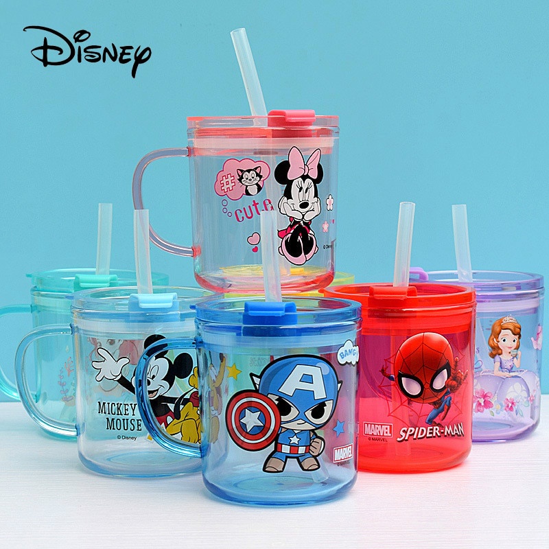 Disney Princess Sippy Cup Kids Milk Bottle Mermaid Sofia Mickey Cup ...