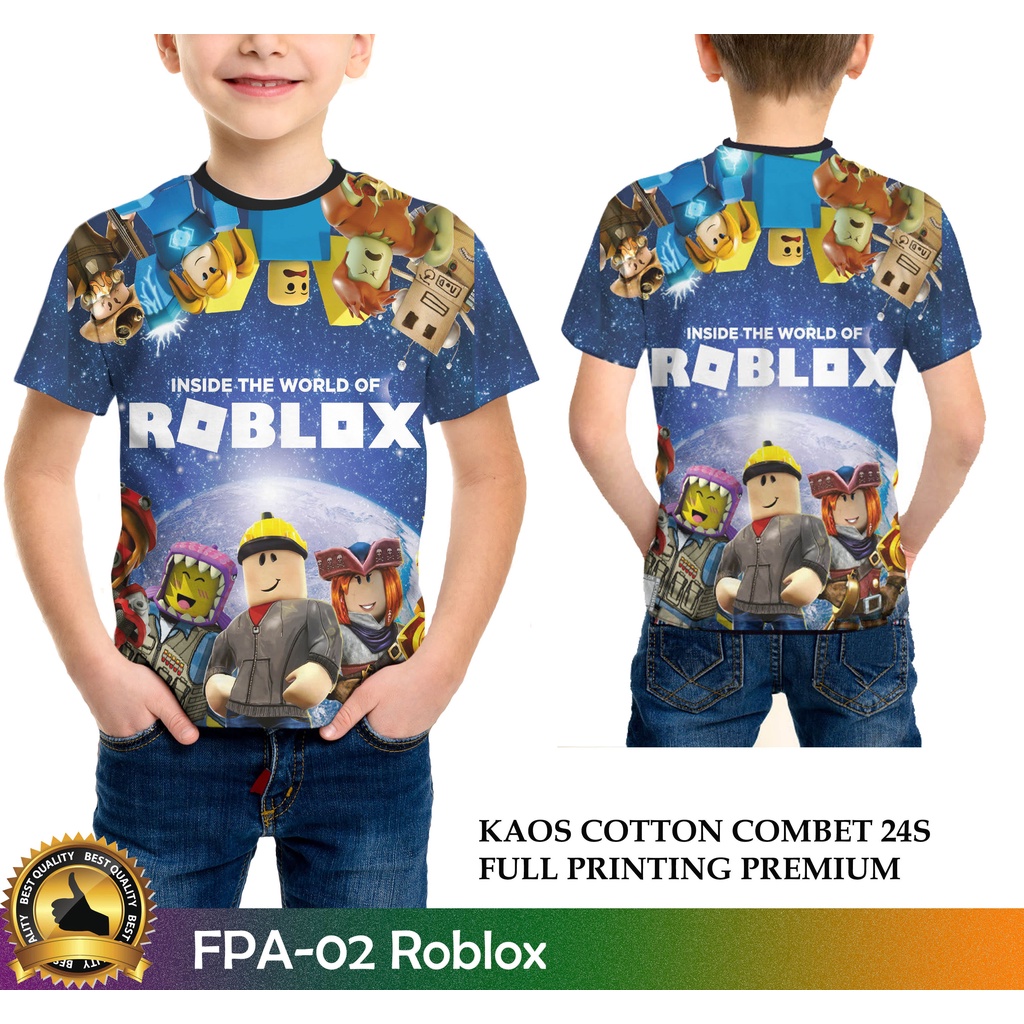 ROBLOX FULL PRINTING T-SHIRT ROBLOX T-SHIRT 3D Premium FPA-02 | Shopee ...