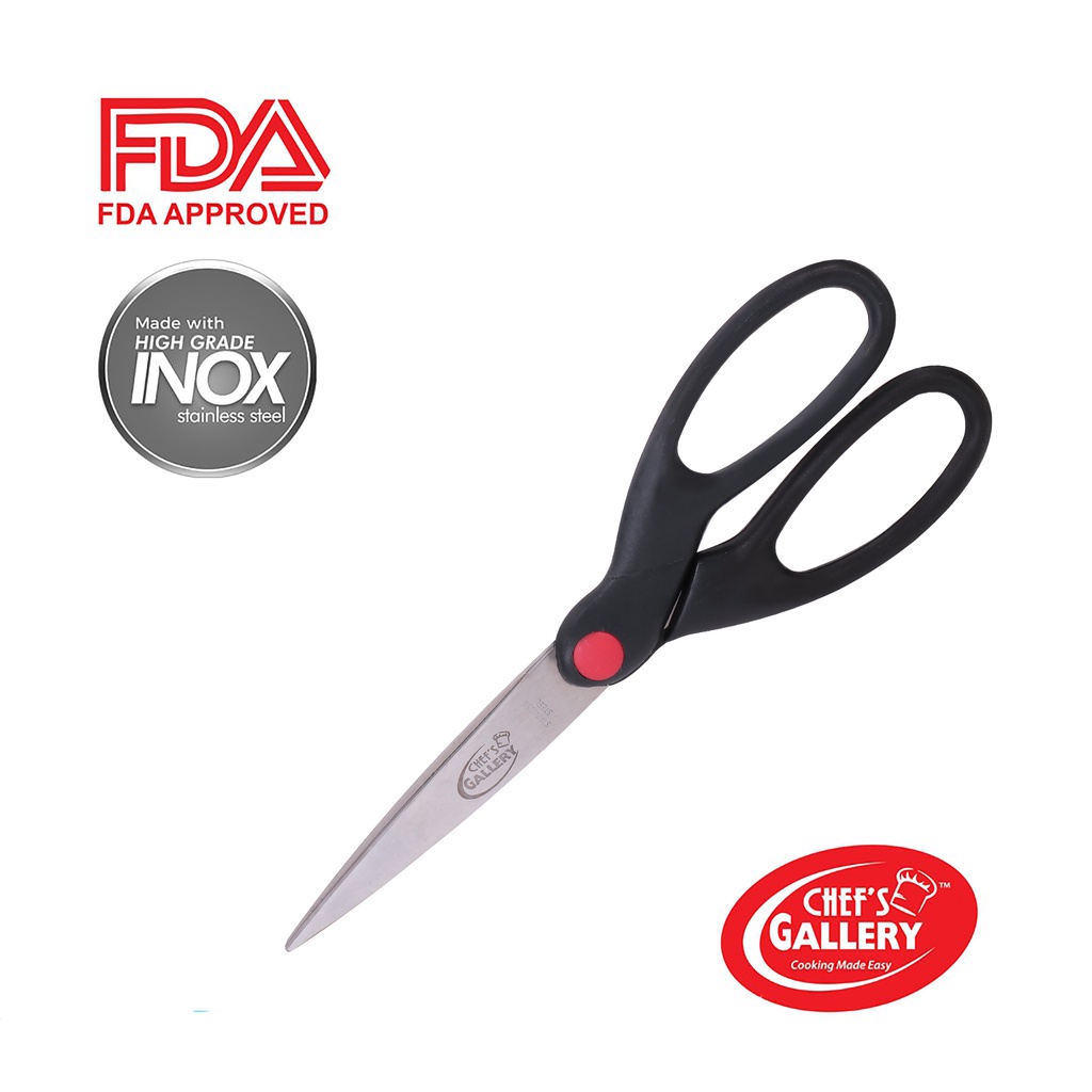 Chef's Gallery Inox Stainless Steel Kitchen Scissors | 100% Food Grade ...
