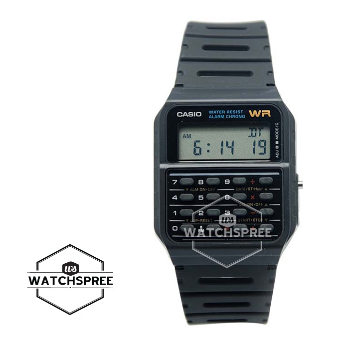 Casio Calculator Black Resin Strap Watch CA53W-1Z CA-53W-1Z | Shopee ...