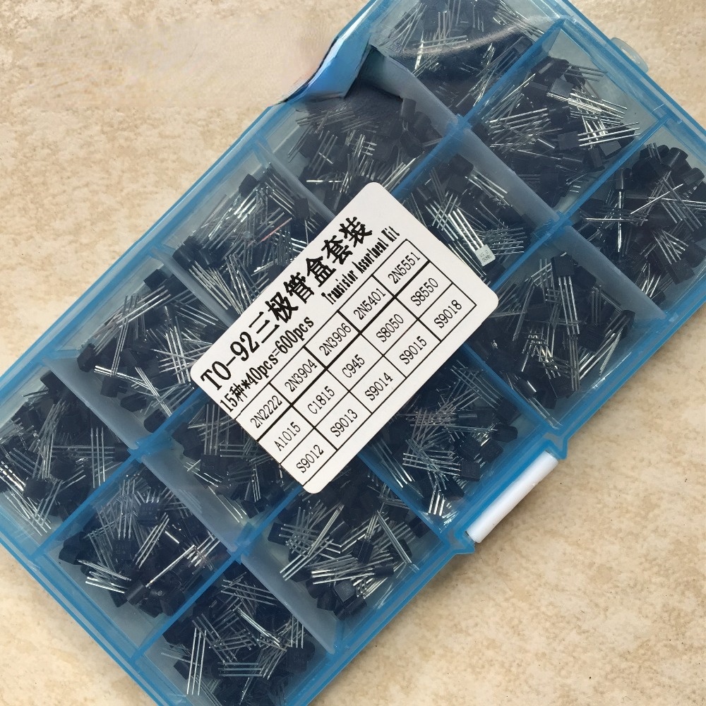 180/480/ 600pcs/Box TO-92 Transistor Set Kit 2N2222 2N5401 2N5551 A1015 ...