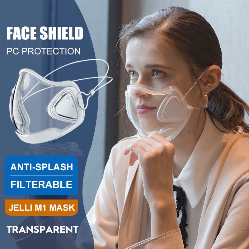 3D Clear Transparent Anti-Fog Adult Facemask Oversize PC Full Face ...