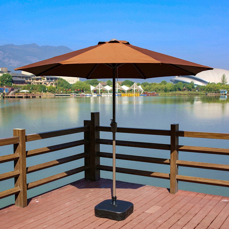 KIMDELIN 2.7M Garden Umbrella Outdoor Patio Umbrella Beach Parasol ...