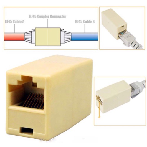 🟧 Ethernet Coupler RJ45 Coupler Lan Patch Cable extender for network 🟧 ...