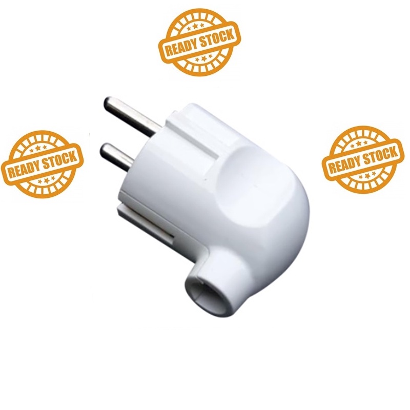 PUTIH Plug L Arde Broco White 13312 - Plug 2P El Bengkok Round White ...