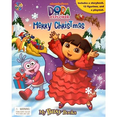 (CLEARANCE BOOK SALE) Dora The Explorer: Merry Christmas My Busy Book ...