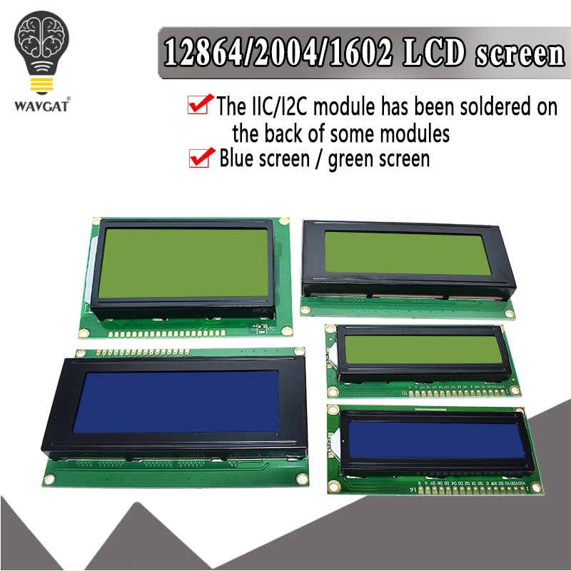LCD1602 LCD 1602 2004 12864 0802 1604 module Blue Green screen 16x2 ...