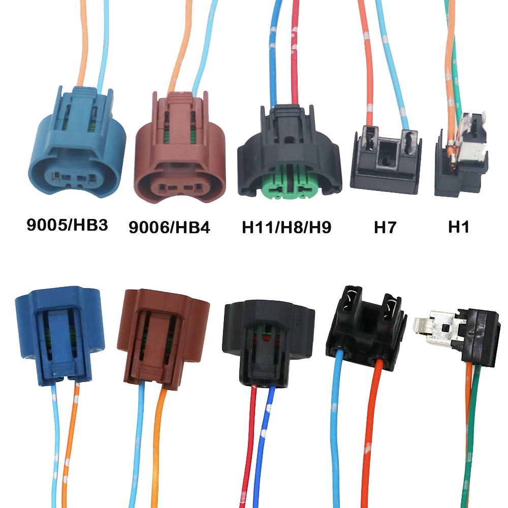 1pcs 9005 9006 H7 H1 H11 Original LED Female Adapter Wiring Harness ...