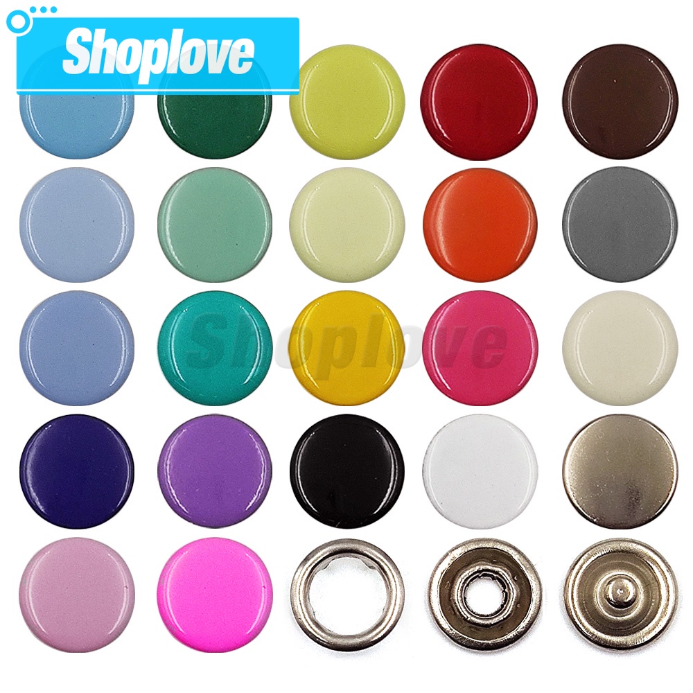 50 Sets 9.5mm 11mm Metal Prong Snap Button Solid Prong Press Button ...