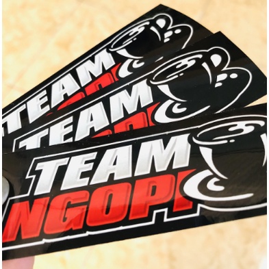 Waterproof Racing Motorcycle STICKER (Grain) Coffee Team/BLITAR STICKER ...