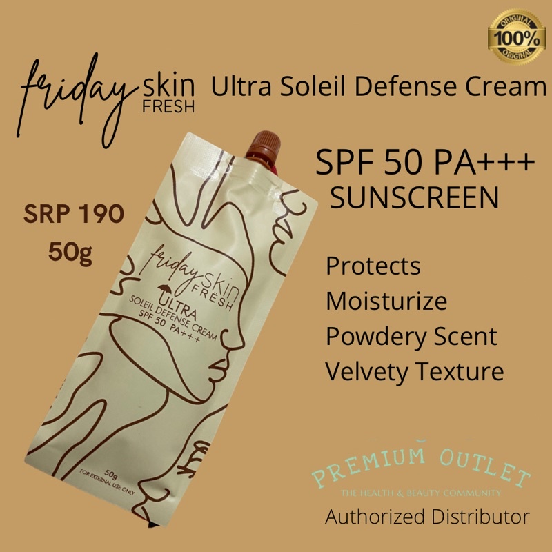 Friday-Skin-Ultra-Soleil-Defense-Cream-SPF50+++-SUNSCREEN | Shopee ...