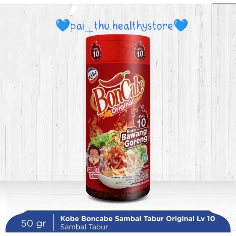 Bon Cabe Original Sambal Tabur Level 10 Fried Onion Flavor @50gr ...