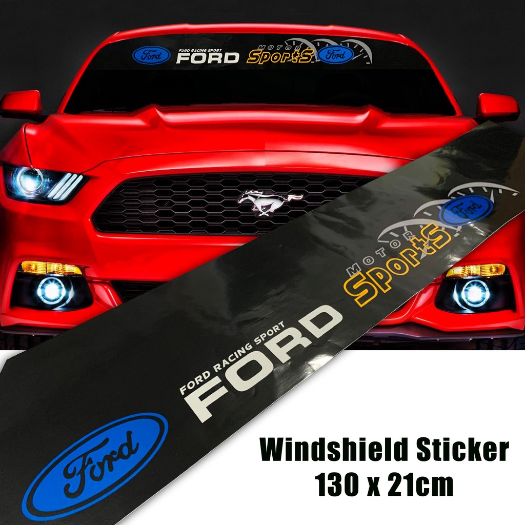 Ford Sports windshield sticker Universal with Reflector Letters and ...