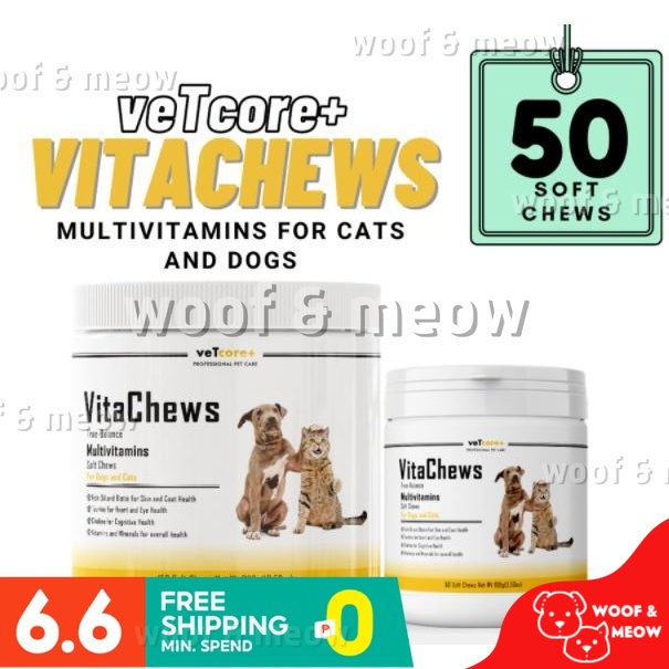 Vetcore+ VitaChews Multivitamins for Dogs and Cats Chews pet ...