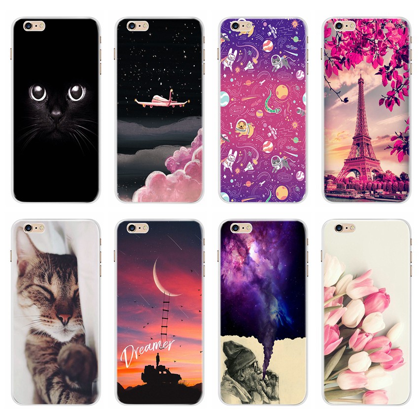 Casing iPhone 6 6s Printed Silicone Back Cover iPhone 6Plus 6sPlus Soft ...