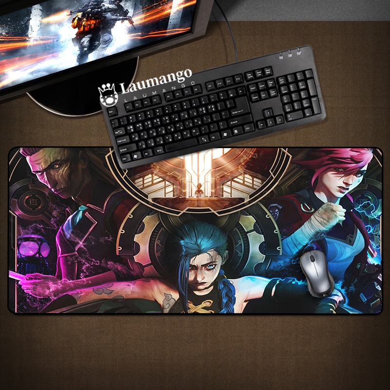Mouse Mats League of Legends Jinx Gaming Pad Gamer Cabinet Anime Desk ...