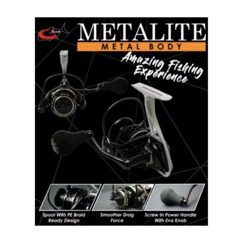 G-TECH METALITE SPINNING FISHING REEL(2000 3000 4000) | Shopee Philippines