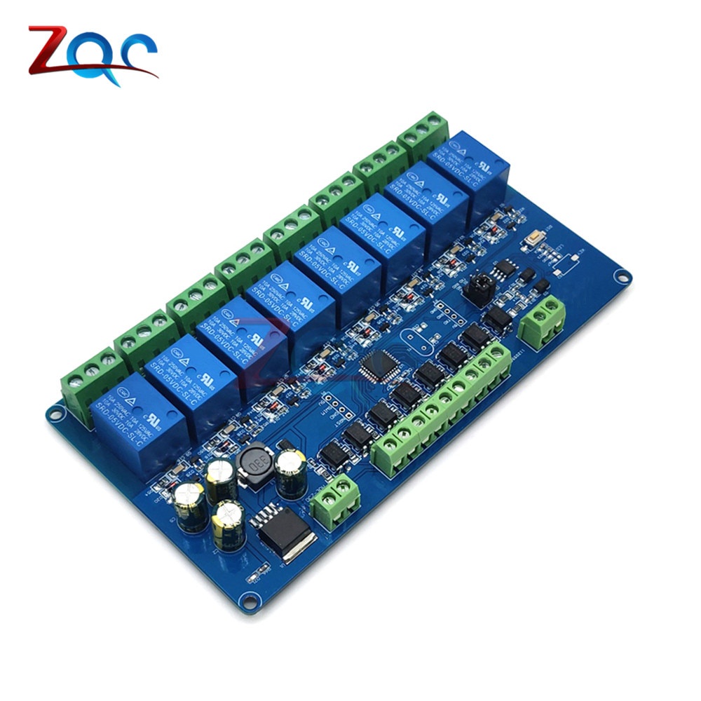 DC 7 -30V 8 Channel Modbus RTU Relay Module RS485 TTL UART Communicate ...