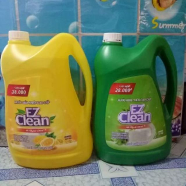 Ez dishwashing liquid 4 liter can (4 flavors: lemon, grapefruit, sea ...