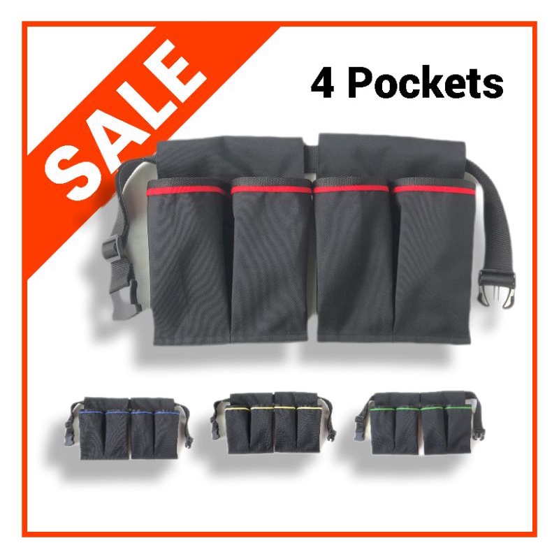 4 POCKETS Bussing Balt (DIRECT SUPPLIER)Janitorial Belt Bag Utility ...