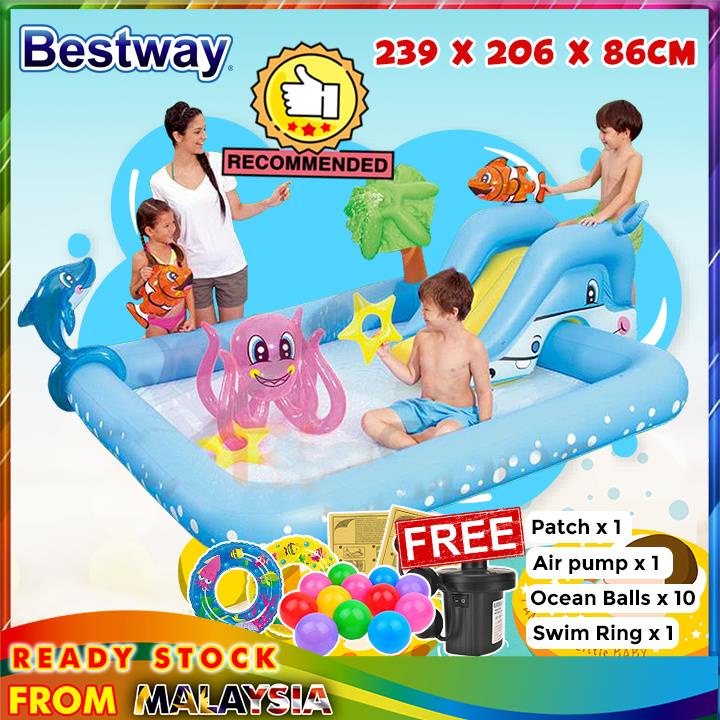 BESTWAY 53052 Inflatable Fantastic Aquarium Play Swimming Pool For Kids ...