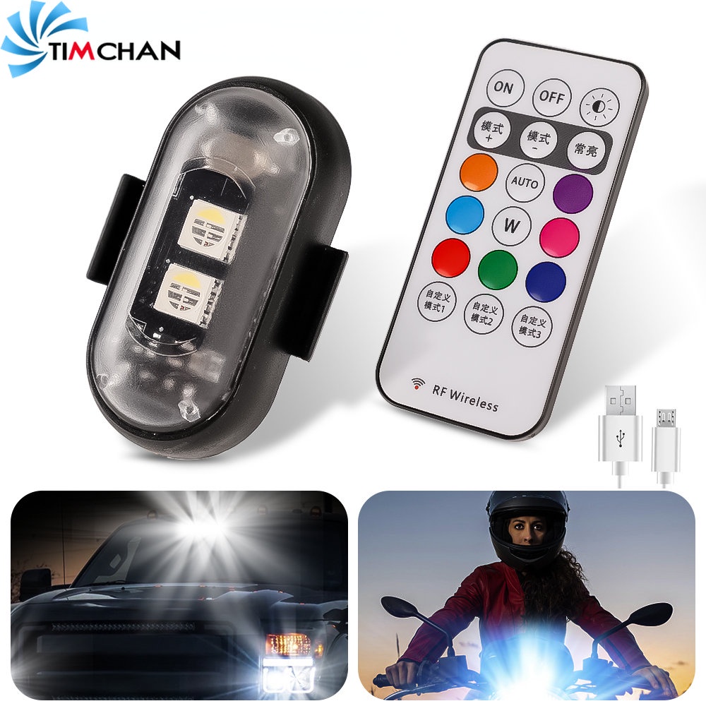 7 Lighting Colors Wireless Remote Control Car General Warning Light ...