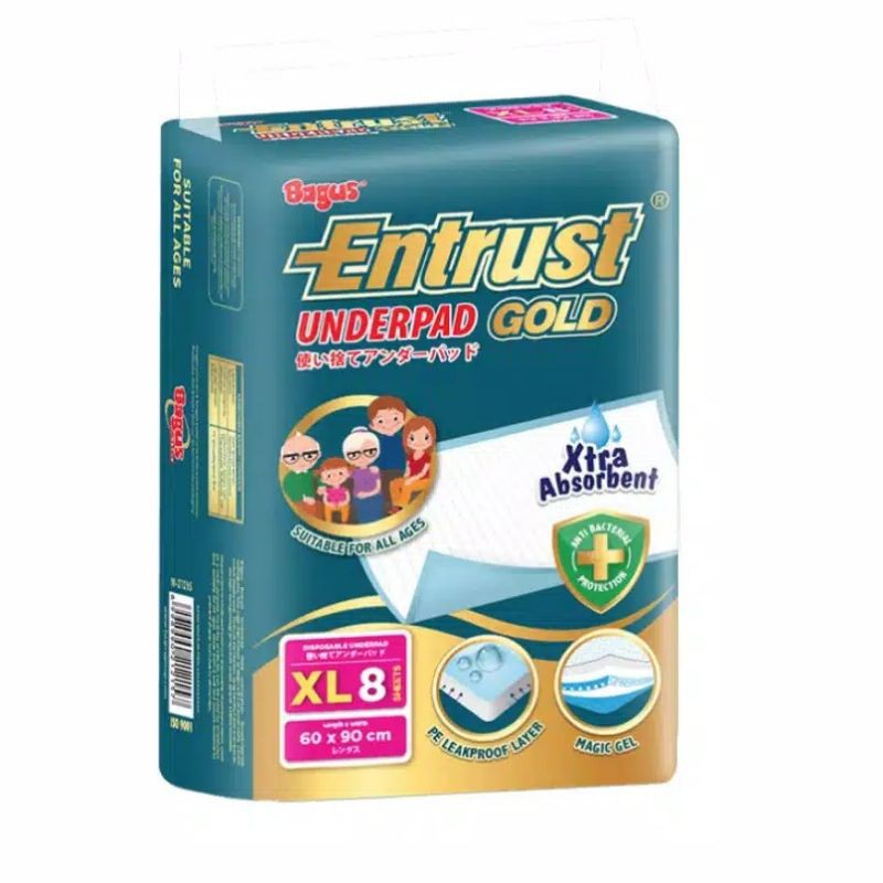 Nice Entrust underpad GOLD XL8 - Adult Diapers | Shopee Philippines
