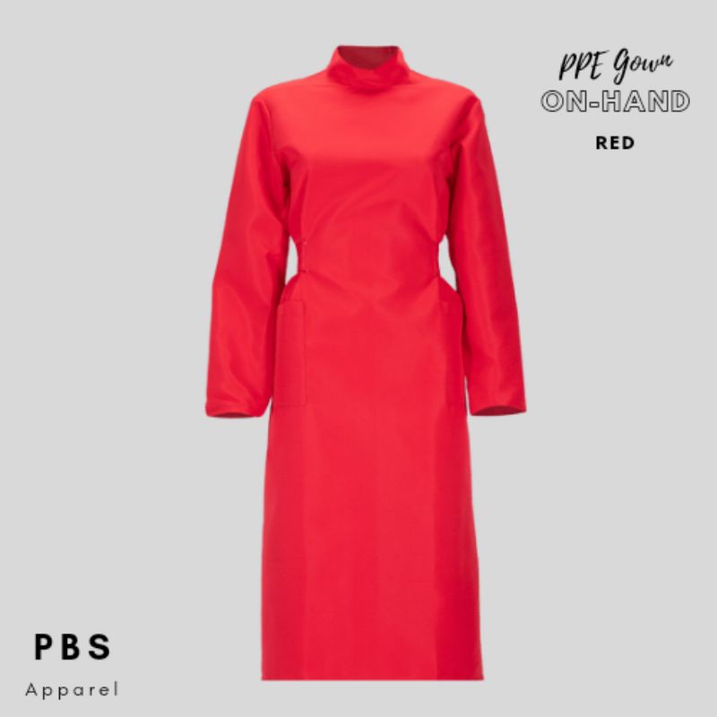 PBS "RED" PPE Gown-Isolation Gown - Lab Gown-Smock Gown | Shopee ...