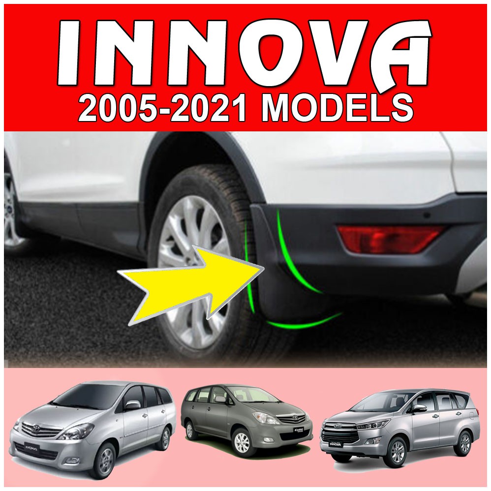 Mudguard for Innova 2005 to 2021 ( Mud Flap Gen-1 2005 -2008 Gen-2 2009 ...