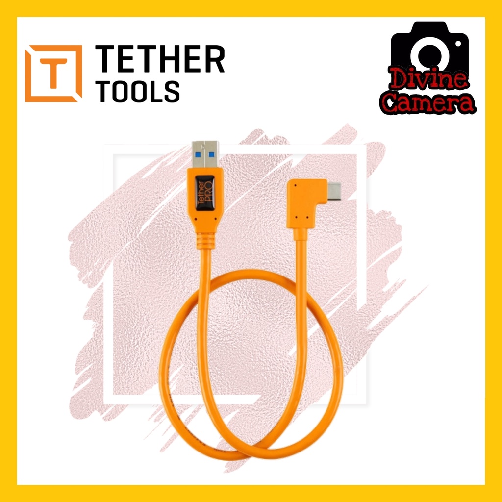 Tether Tools 20" TetherPro USB 3.0 Type-A to C Right Angle Adapter ...