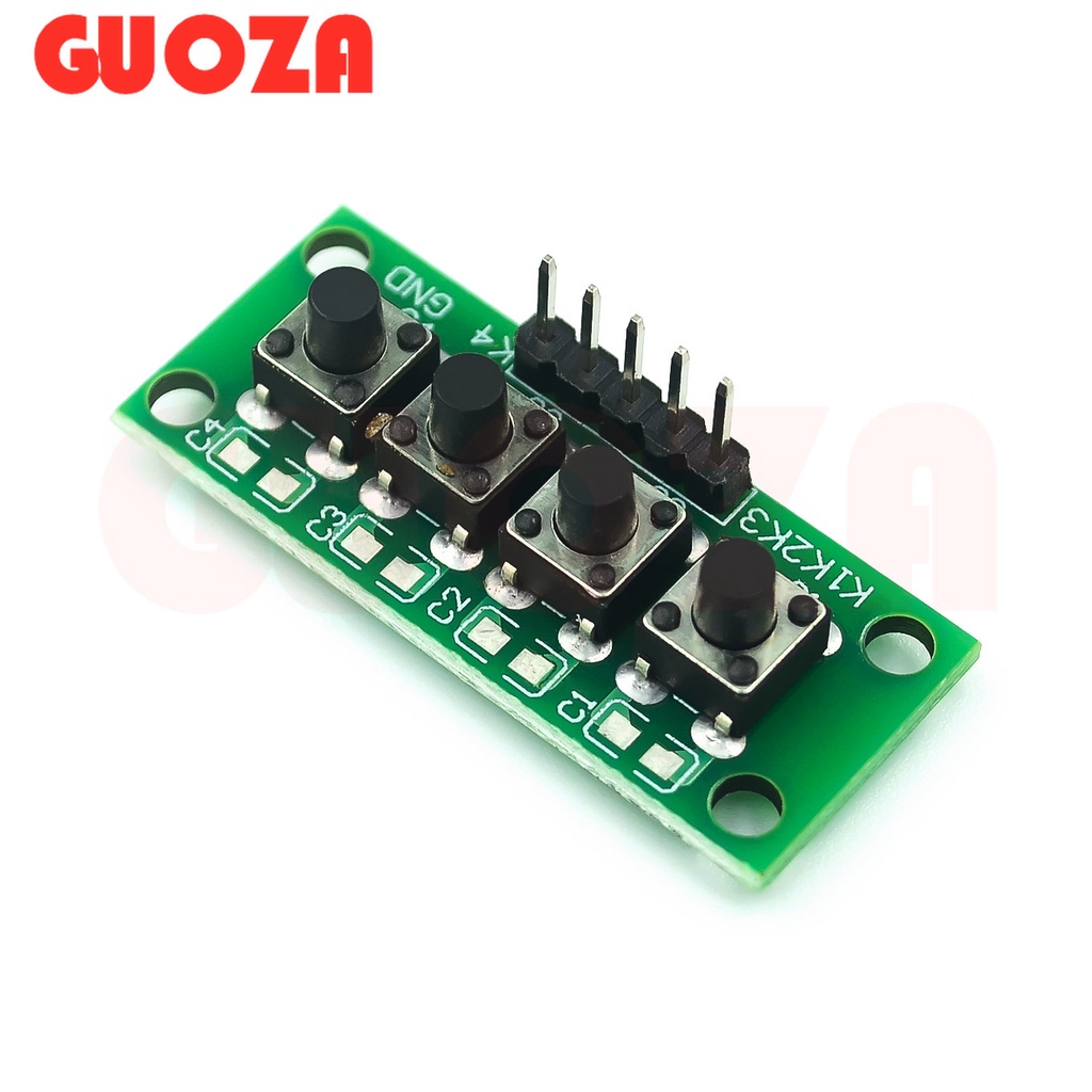 DIY Kit 1x4 4 Independent Key Button Keypad Keyboard Module Mcu for Arduino Student Class Design ...