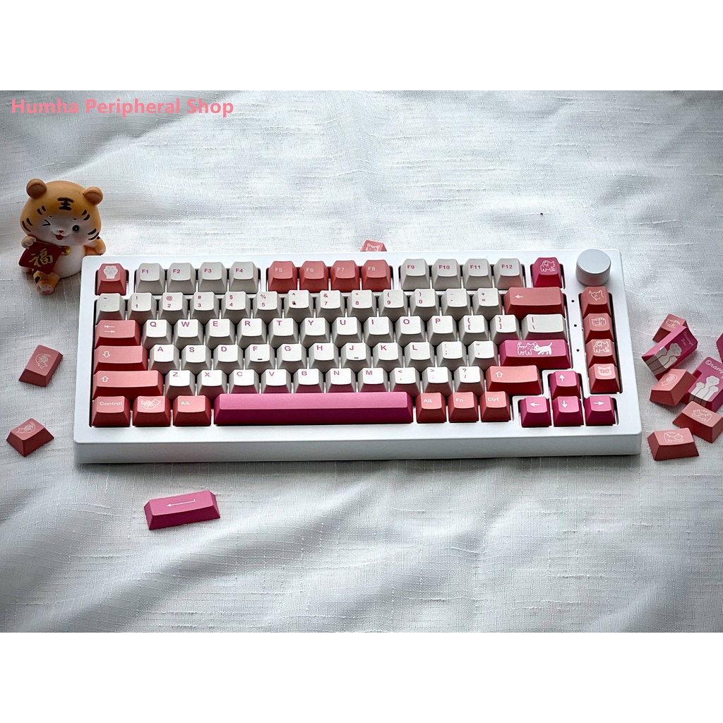 Humha Orange Boi R2 keycap 140 keys PBT material Dye-Sublimation Cherry profile Mechanical ...