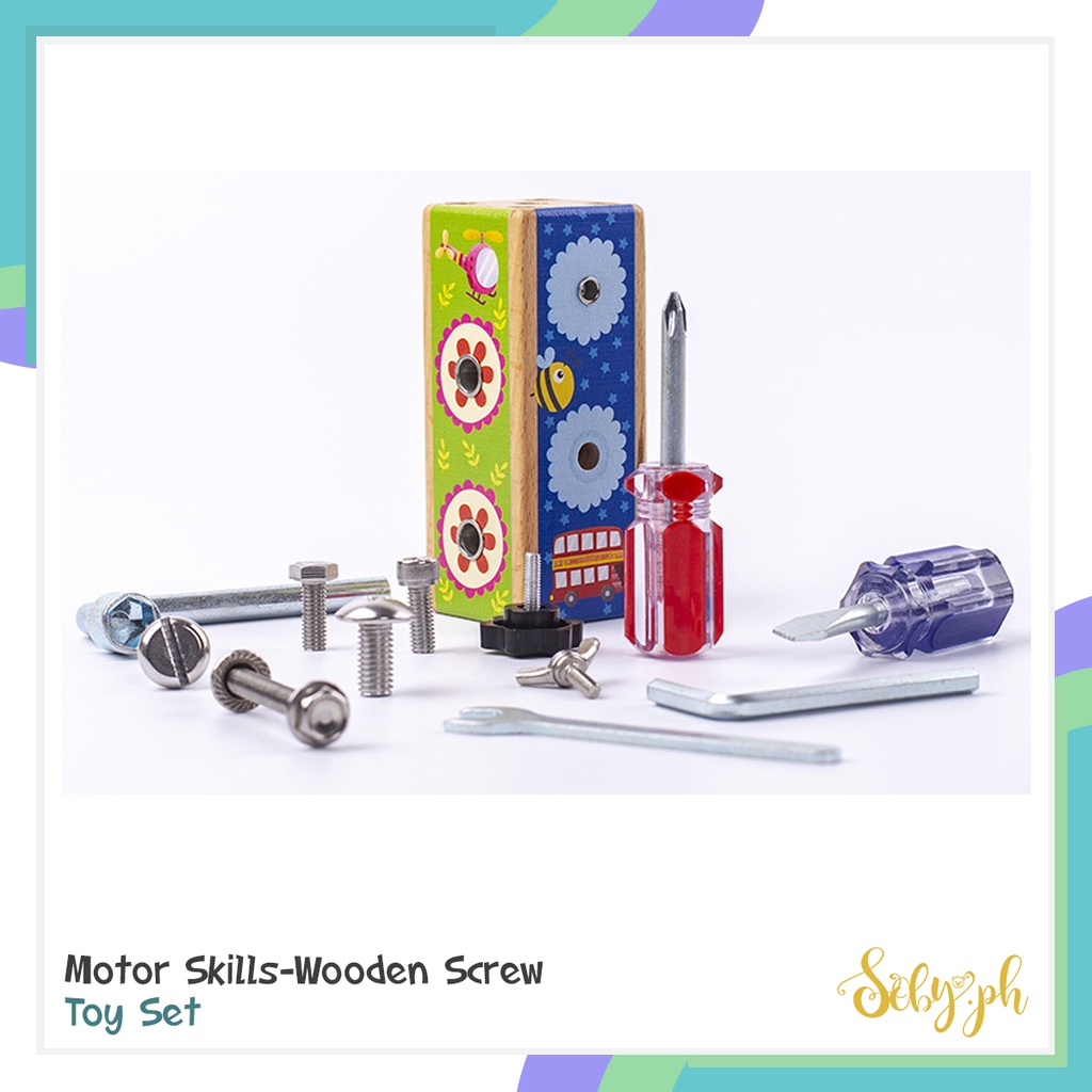 SOBY PH- Montessori Wooden Screw Driver Board Set Toys for Kids Basic ...