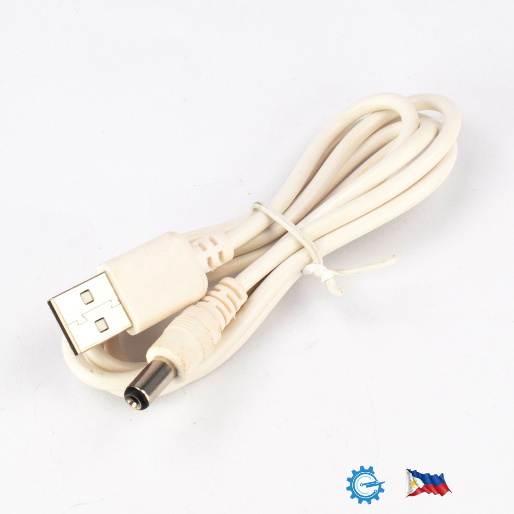 USB Power to 5V DC Barrel Plug Charging Cable | Shopee Philippines