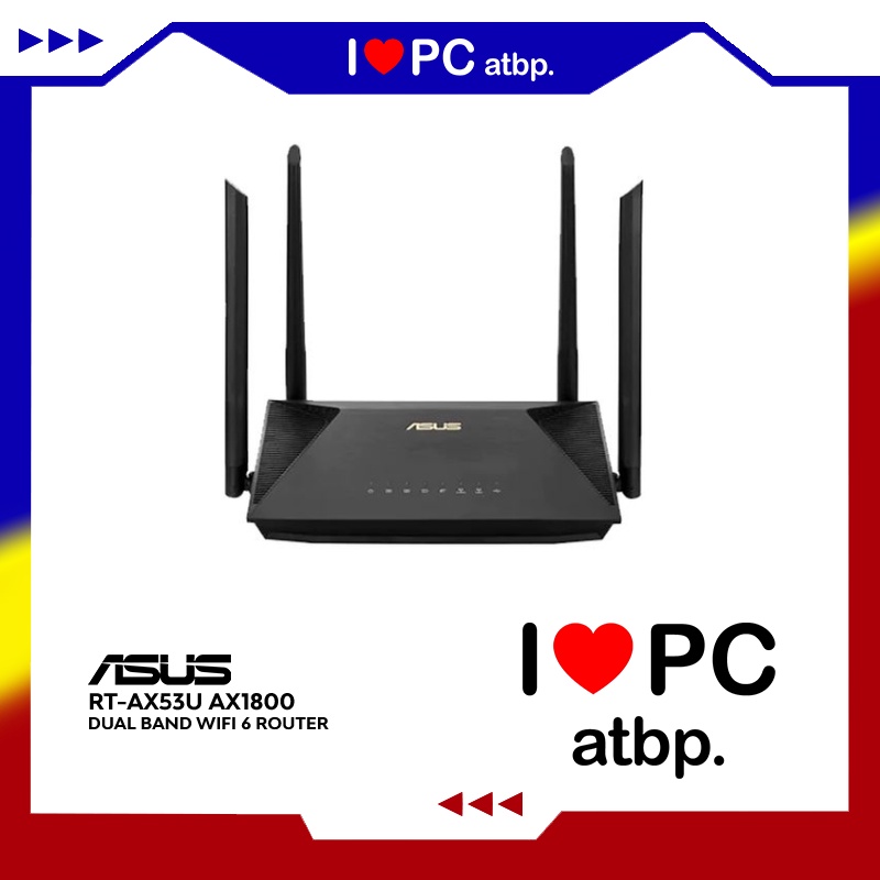 Asus RT-AX53U AX1800 Dual Band WiFi 6 Router, MU-MUMI, OFDMA ...