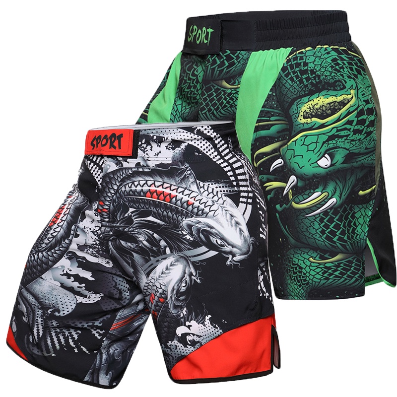 MMA BJJ Rashguard Running Shorts Rash Guard Fitness Tracksuit Boxing ...