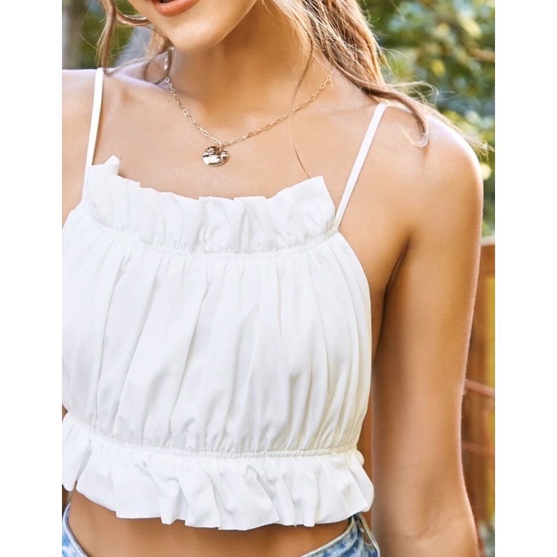NB Ruched Backless Crop Top | Shopee Philippines
