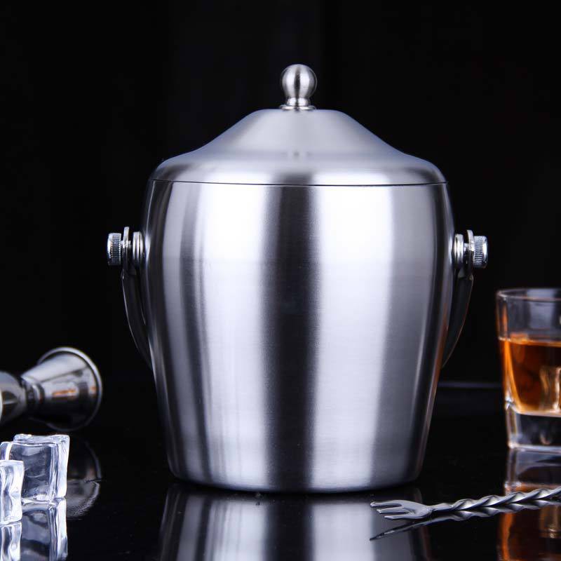 double wall stainless steel ice bucket Bar Container Barrel Beer Wine ...