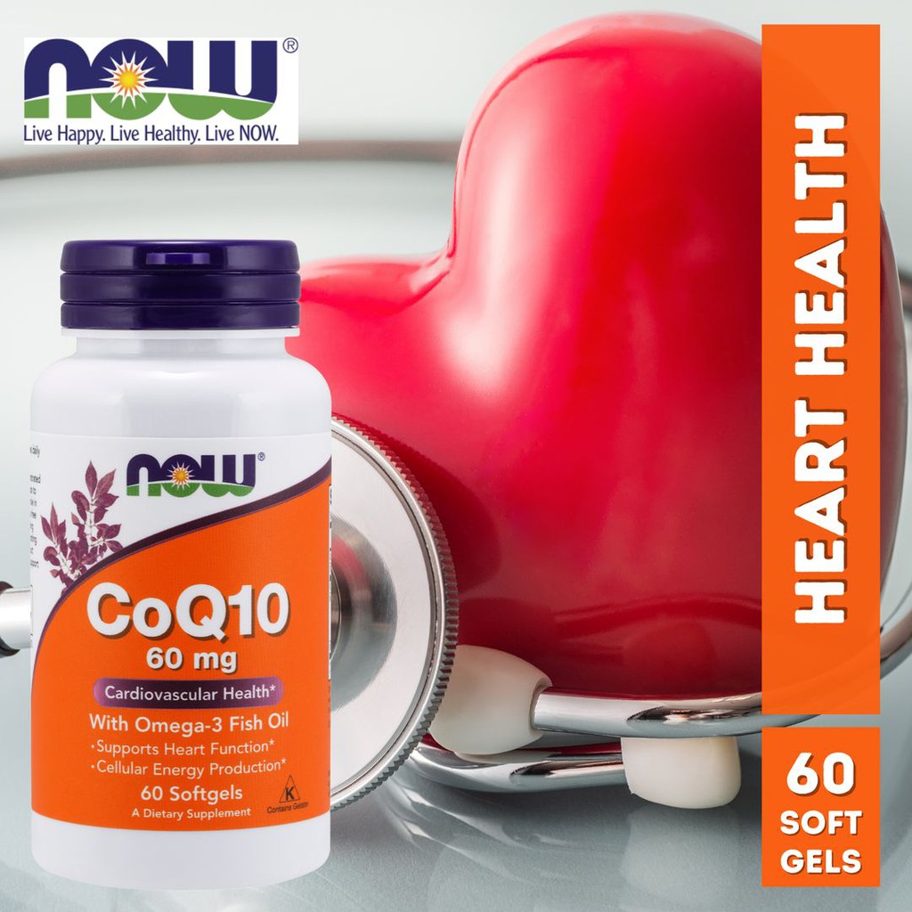 Coq10 60Mg With Fish Oil Lecithin 60 Softgels Free Radical Fighter ...