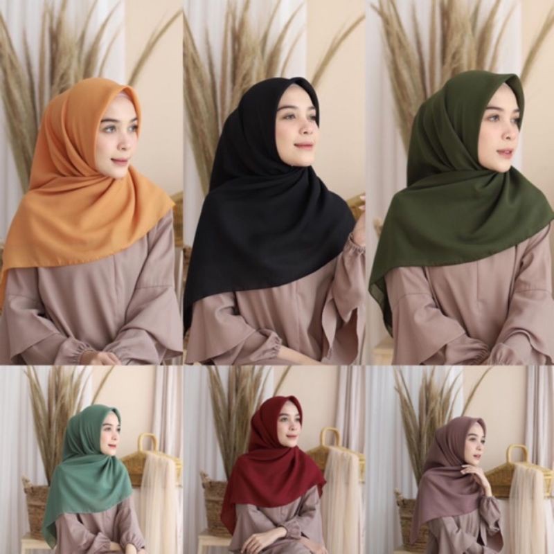 Bella Square Rectangular Hijab / 4-sided Instant Hijab | Shopee Philippines