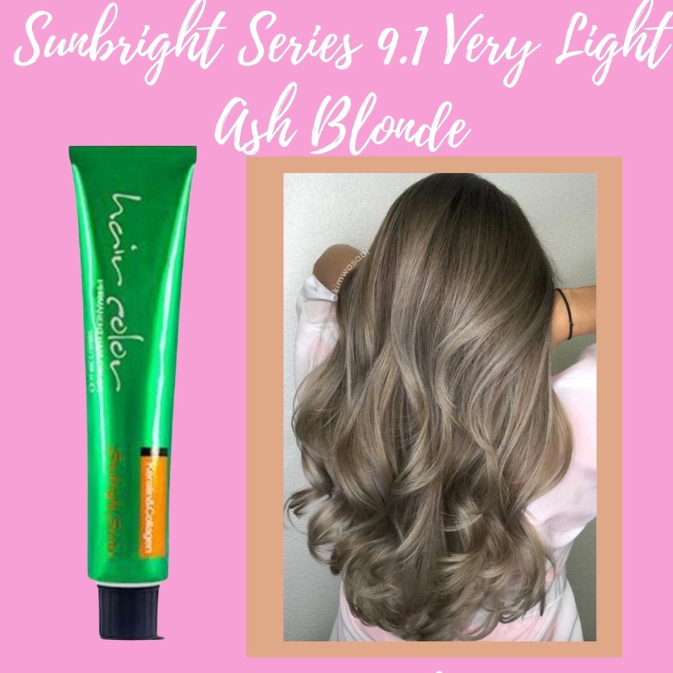 SUNBRIGHT SERIES HAIR COLOR (VERY LIGHT ASH BLOND 9.1) | Shopee Philippines