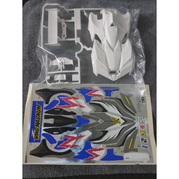 Tamiya Z Wingmagnum white cowl/body with sticker | Shopee Philippines