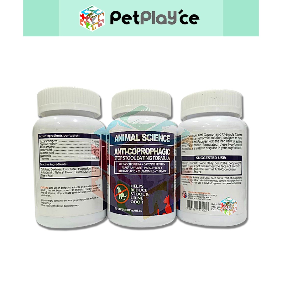 Animal Science Anti-Coprophagic Stop Stool / Poop Eating Liver Chewable ...